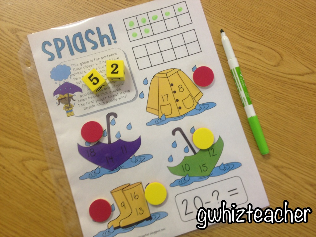 gwhizteacher: Spring Math Game FREEBIE