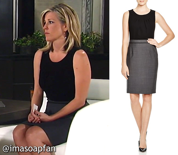 Carly Corinthos's Black and Grey Dress - General Hospital, Season 55 ...