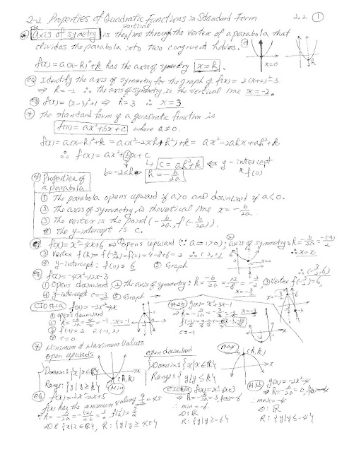 Sean's Math Page: Algebra 2 Class Note - Chapter 2.2
