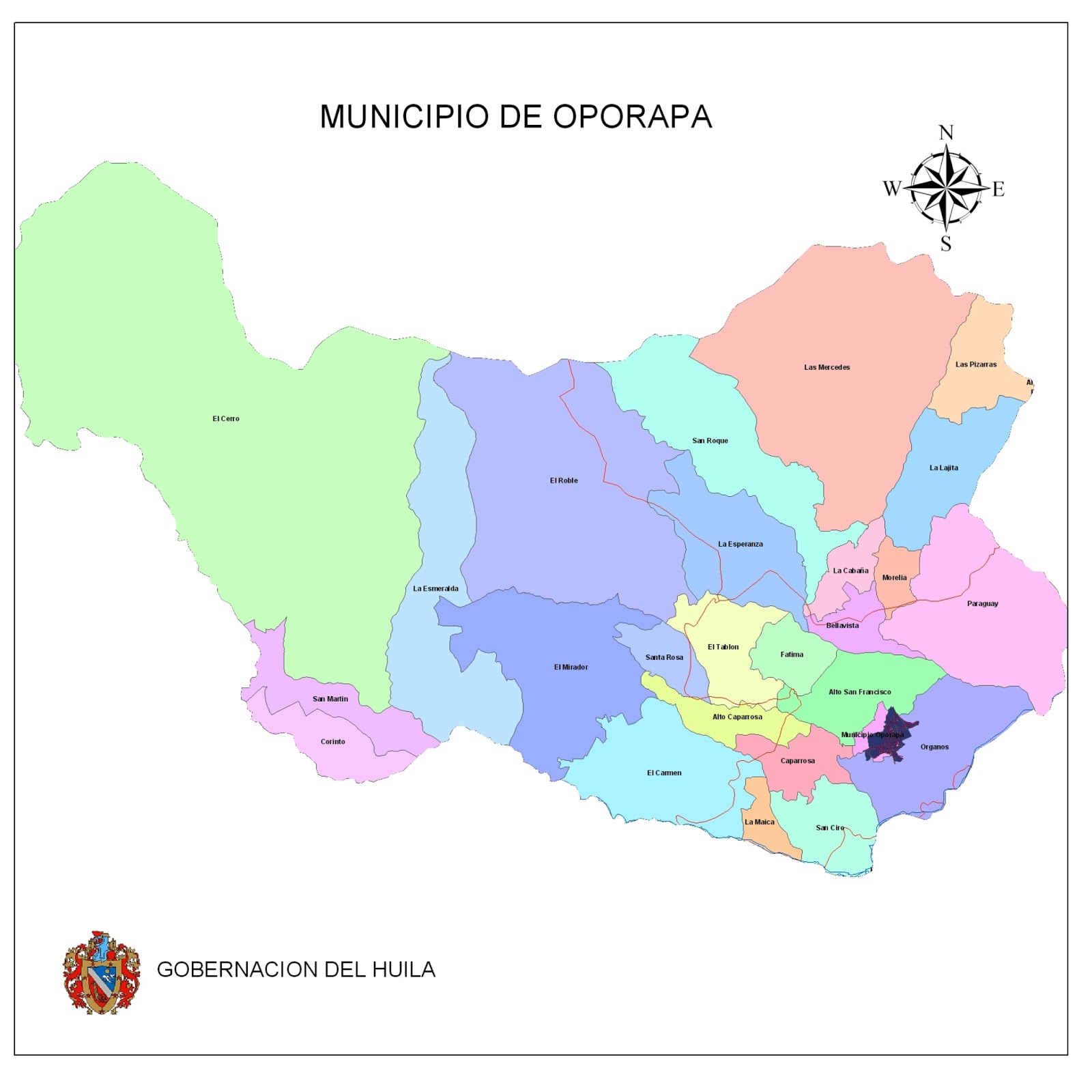 Noticias, Arte, Cultura y Turismo: TODOS LOS MAPAS MUNICIPIOS DEL HUILA