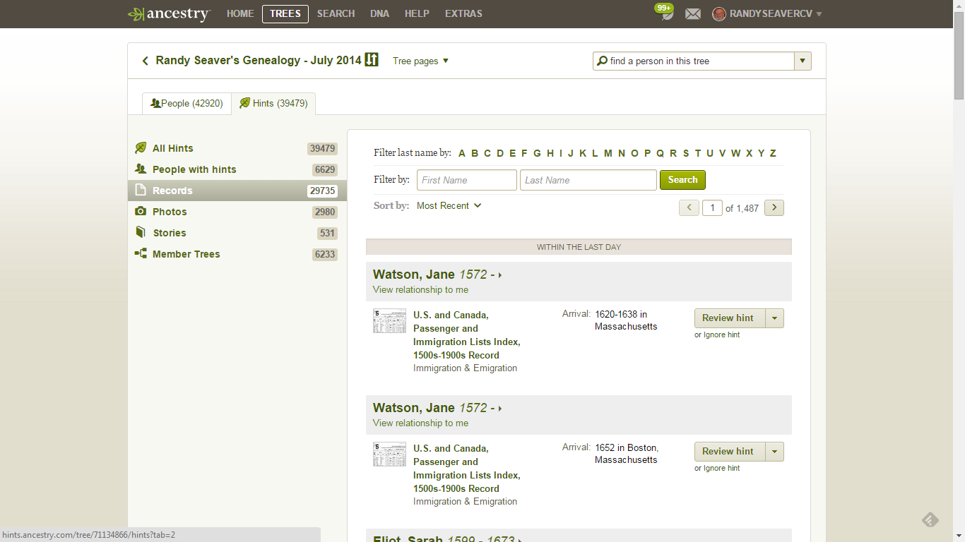 Genea-Musings: Ancestry Green Leaf Hints Keep Sprouting in my Ancestry ...