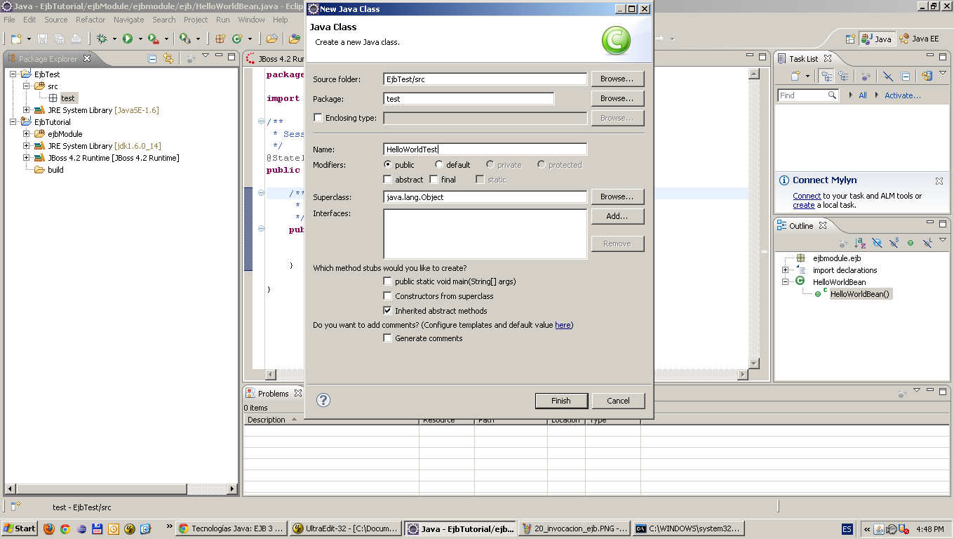 Java Frameworks & APIs: EJB - Configuración Eclipse + JBoss + EJB3 Java Frameworks & APIs: EJB - Configuración Eclipse + JBoss + EJB3