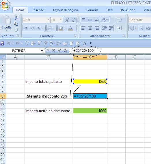 Excel easy Excel facile: Come si calcola la RITENUTA D'ACCONTO con EXCEL
