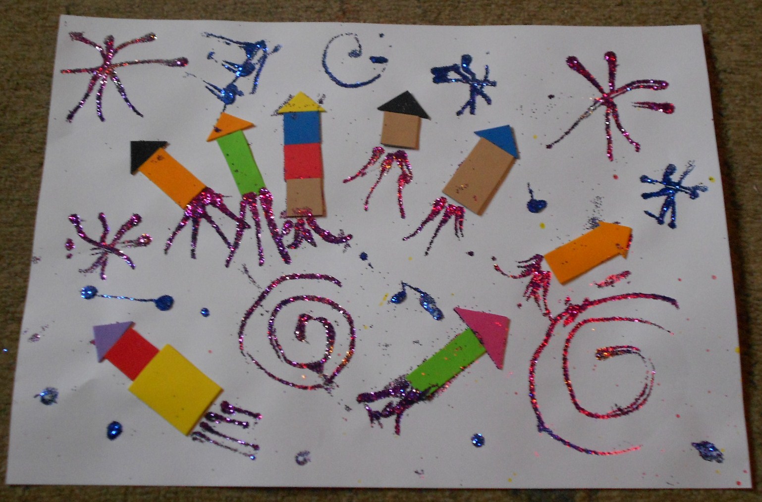 James&May Arts and Crafts Blog: Children's Bonfire Night Collage