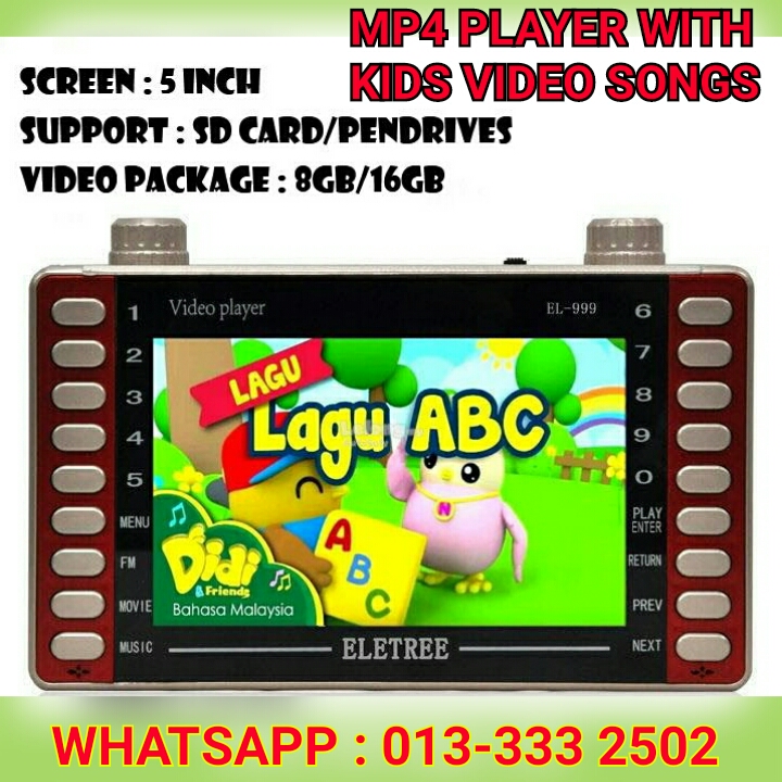 MP4 PLAYER FOR KIDS LEARNING & ISLAMIC EDUCATION SIZE 4.3INCH TO 10 ...