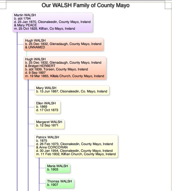 Our Mayo Families : Cloonleedin Walsh Family ...
