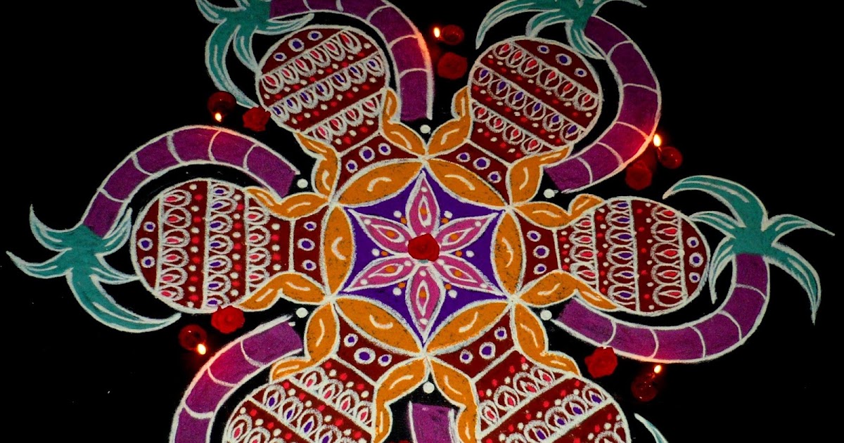 Vanathi's Rangoli / Kolangal: Pongal / Makar Sankranti Rangoli - Dot ...