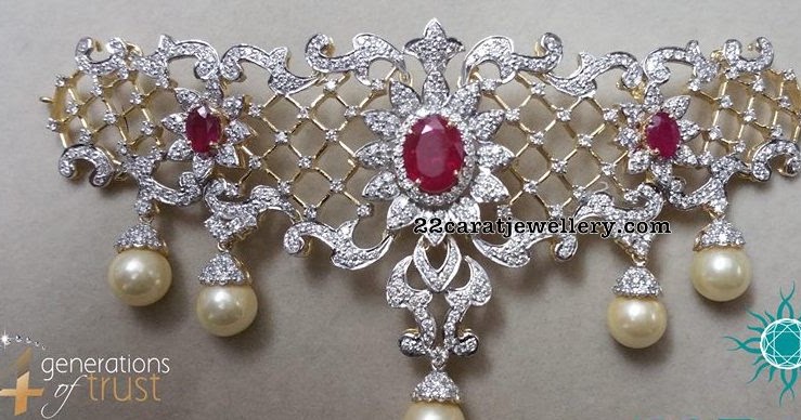 Light Weight Diamond Set by Kotharis Jewellery - Jewellery Designs
