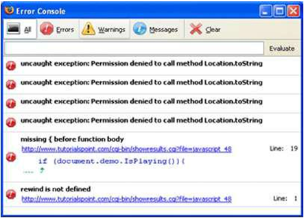 What is Debugging in javascript - Error Messages in Firefox or Mozilla ...