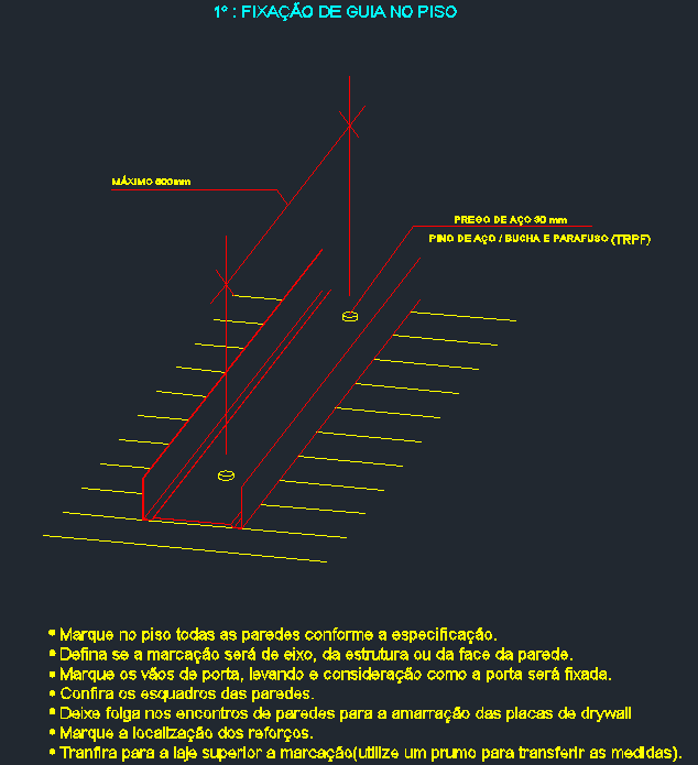 Projeto Arquitetônico E: Detalhamento Drywall - por Gabriela Tavares