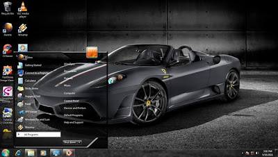 Background Screen: Dark Ferrari - Windows 7 Themes - Source for ...