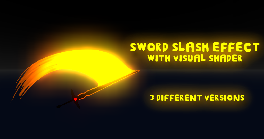 Godot Tutorial - How to make Sword Slash Effect using Visual Shader - 3 different versions