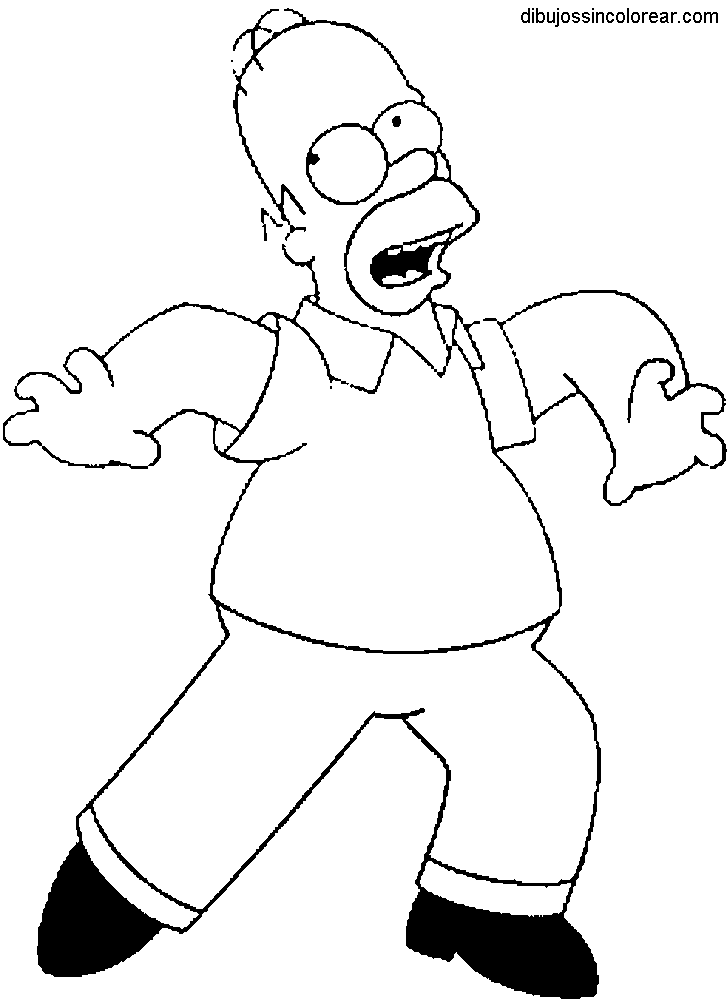 Dibujos Sin Colorear: Dibujos de Homer Simpson para Colorear