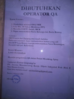 Lowongan Kerja PT. Tectron Manufacturing - Lowongan Kerja Batam 2022