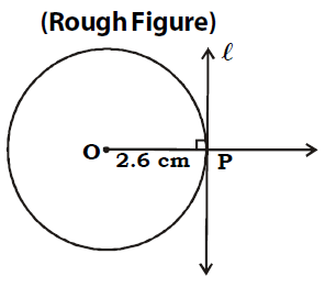 OMTEX CLASSES: 3. Draw a circle of radius 2.6 cm. Draw tangent to the ...