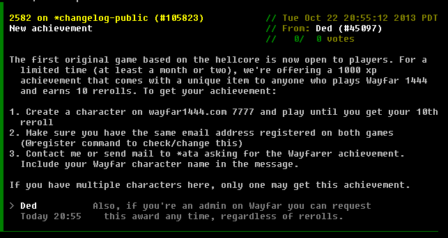 Wayfar 1444: October 2013