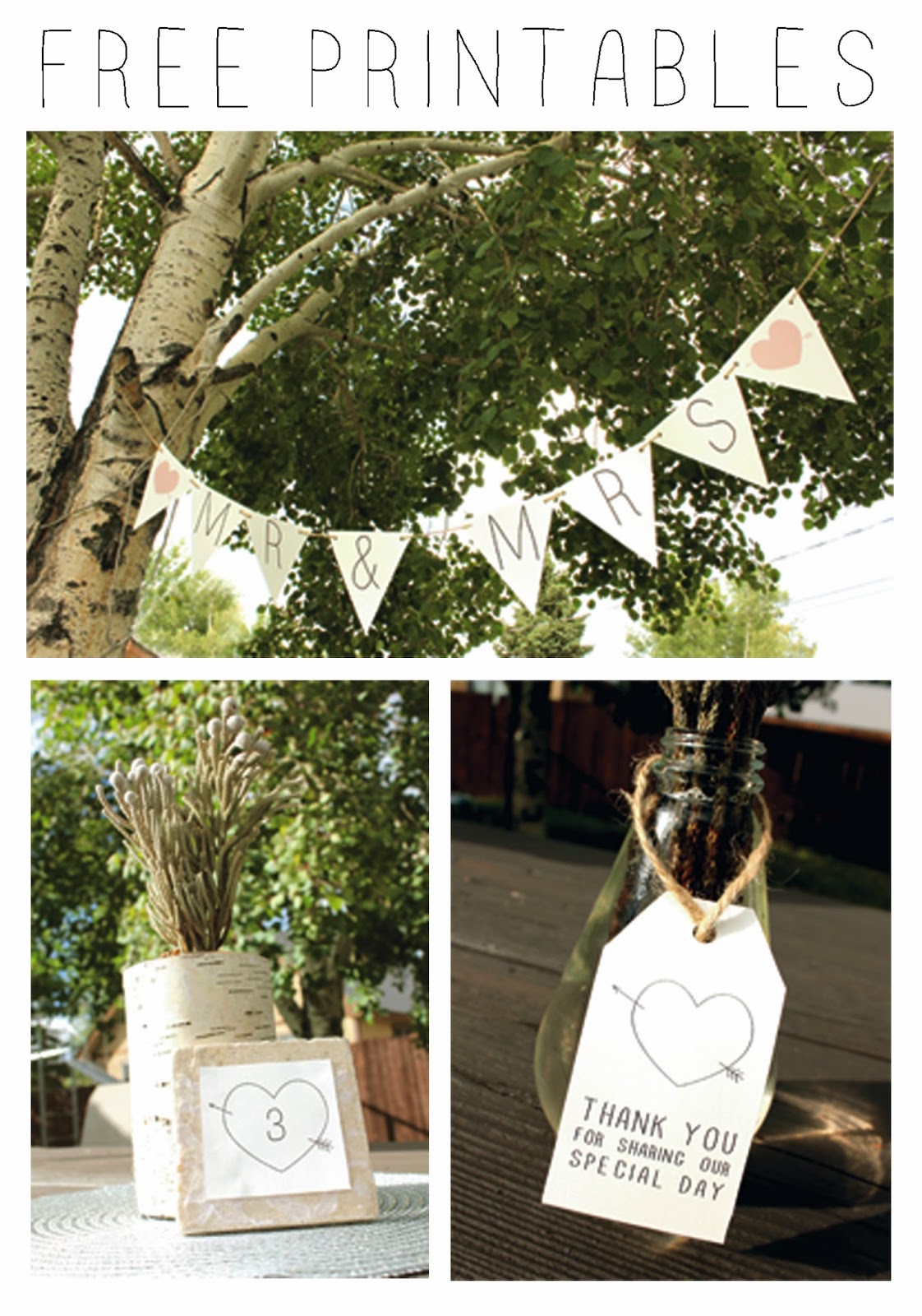 Rustic Wedding Printables