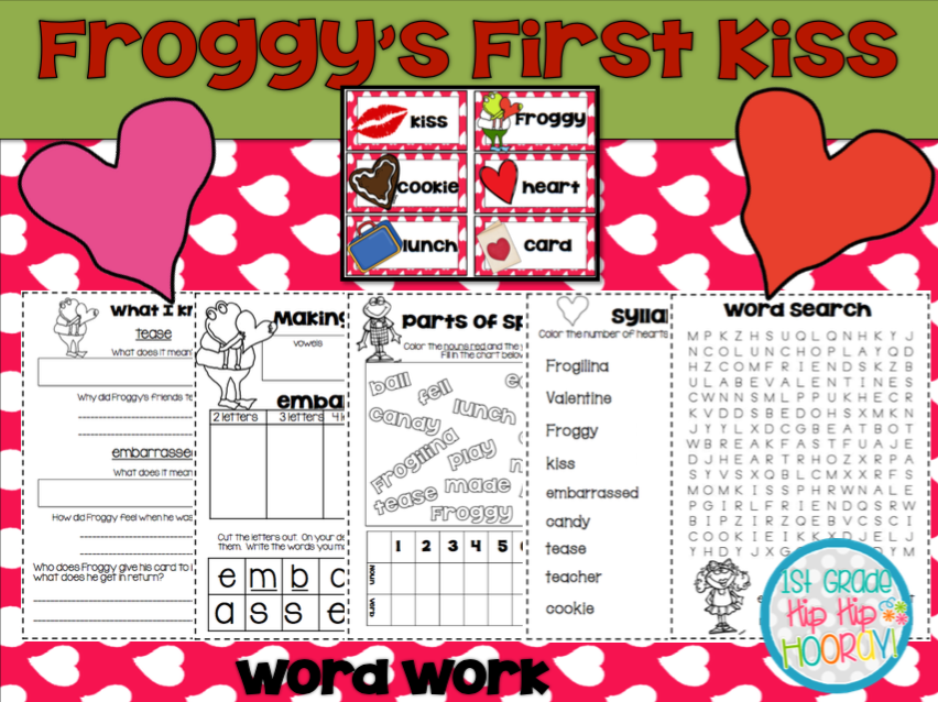 1st Grade Hip Hip Hooray!: Froggy's First Kiss....Literacy Activities ...
