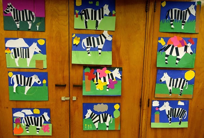 Caroline Arnold Art and Books: Zebra Stripes Art Project at Haynes ...