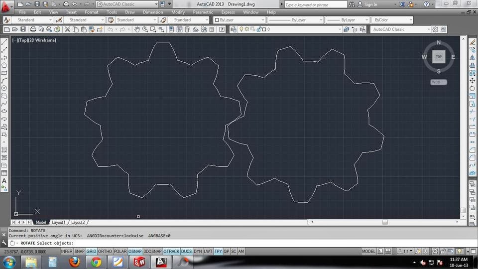 Terbaru terupdate 2013: MEMBUAT ANIMASI RODA GIGI BERPUTAR DENGAN AUTOCAD