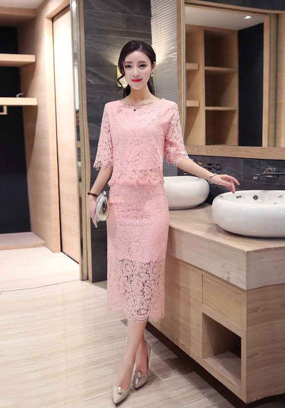 24 Model Baju Gaun Pesta Brokat Terusan Lengan Panjang Mewah dan Modern ...