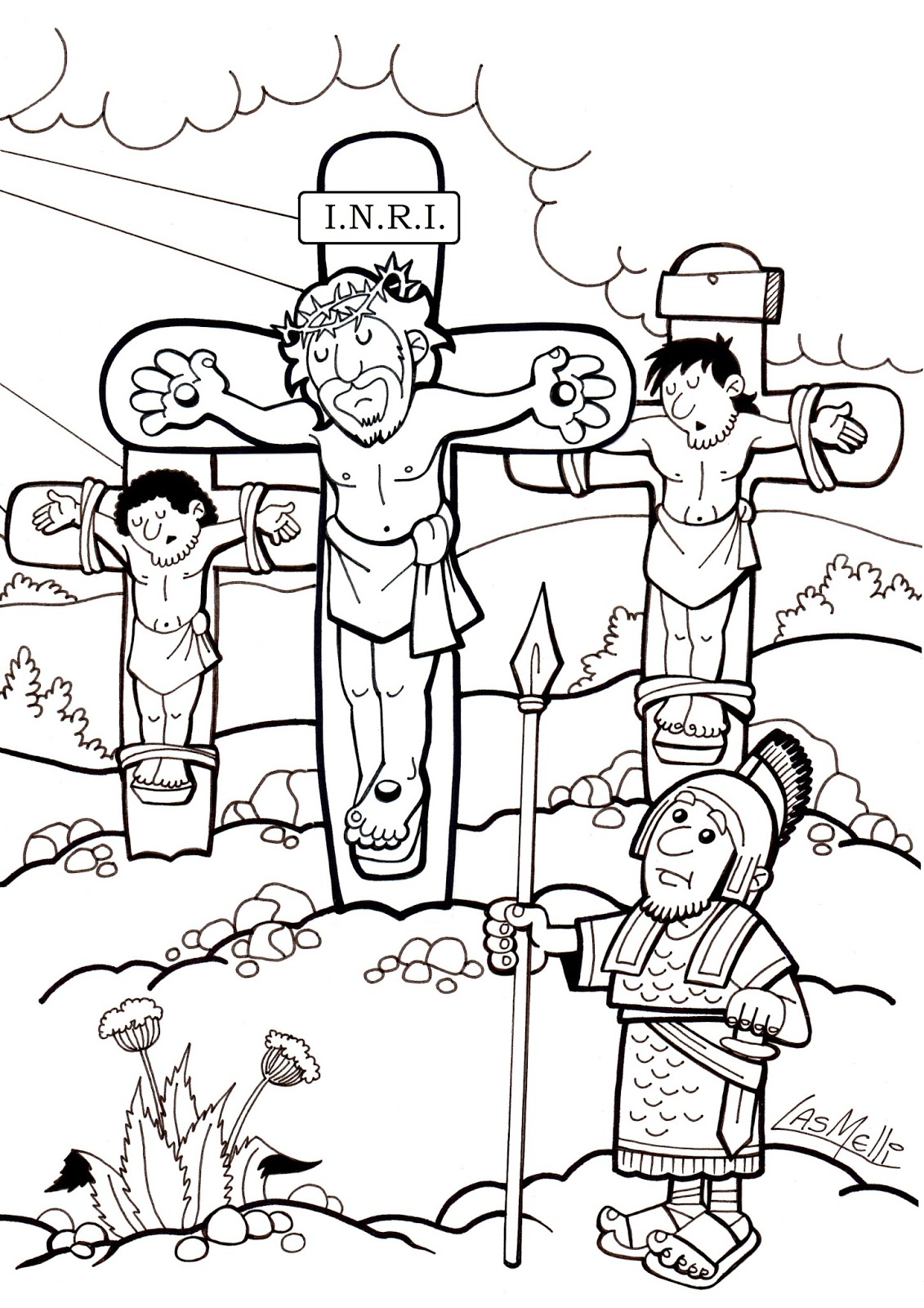 El Rincón de las Melli: LÁMINA: Jesús en la Cruz