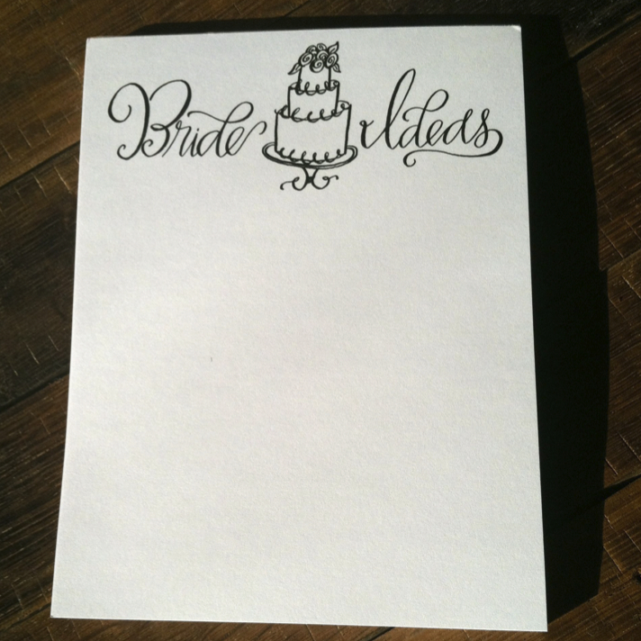 Hardink Calligraphy: NEW PRODUCT :: CUSTOM NOTEPADS