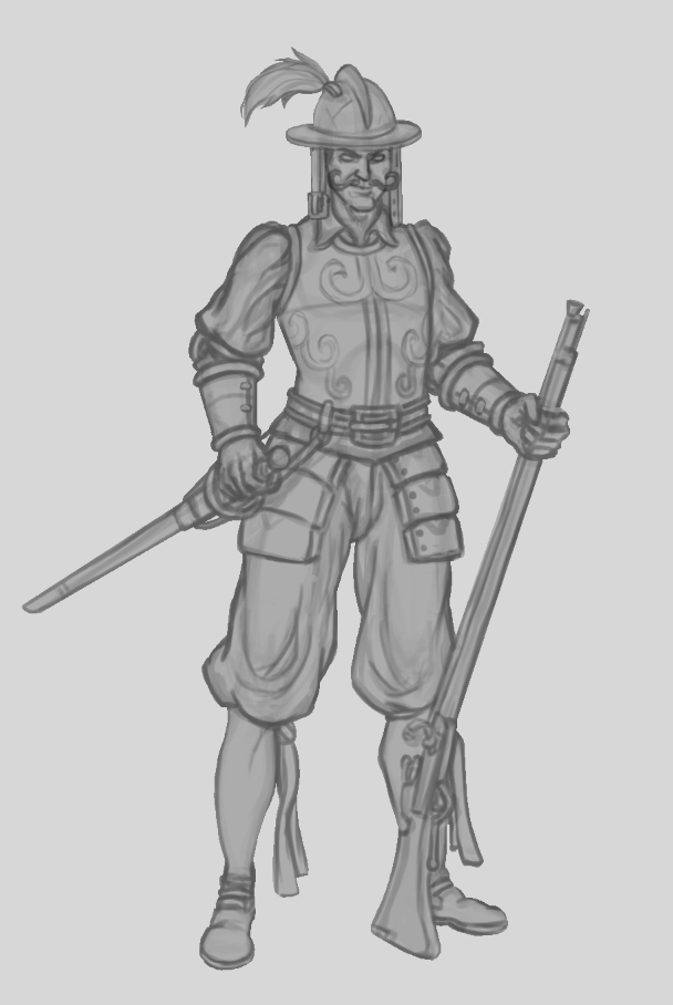 Gabriele Gabba | Concept Art: Musketman