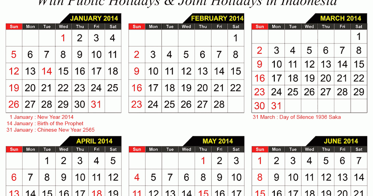 Public holidays 2014 in Indonesia