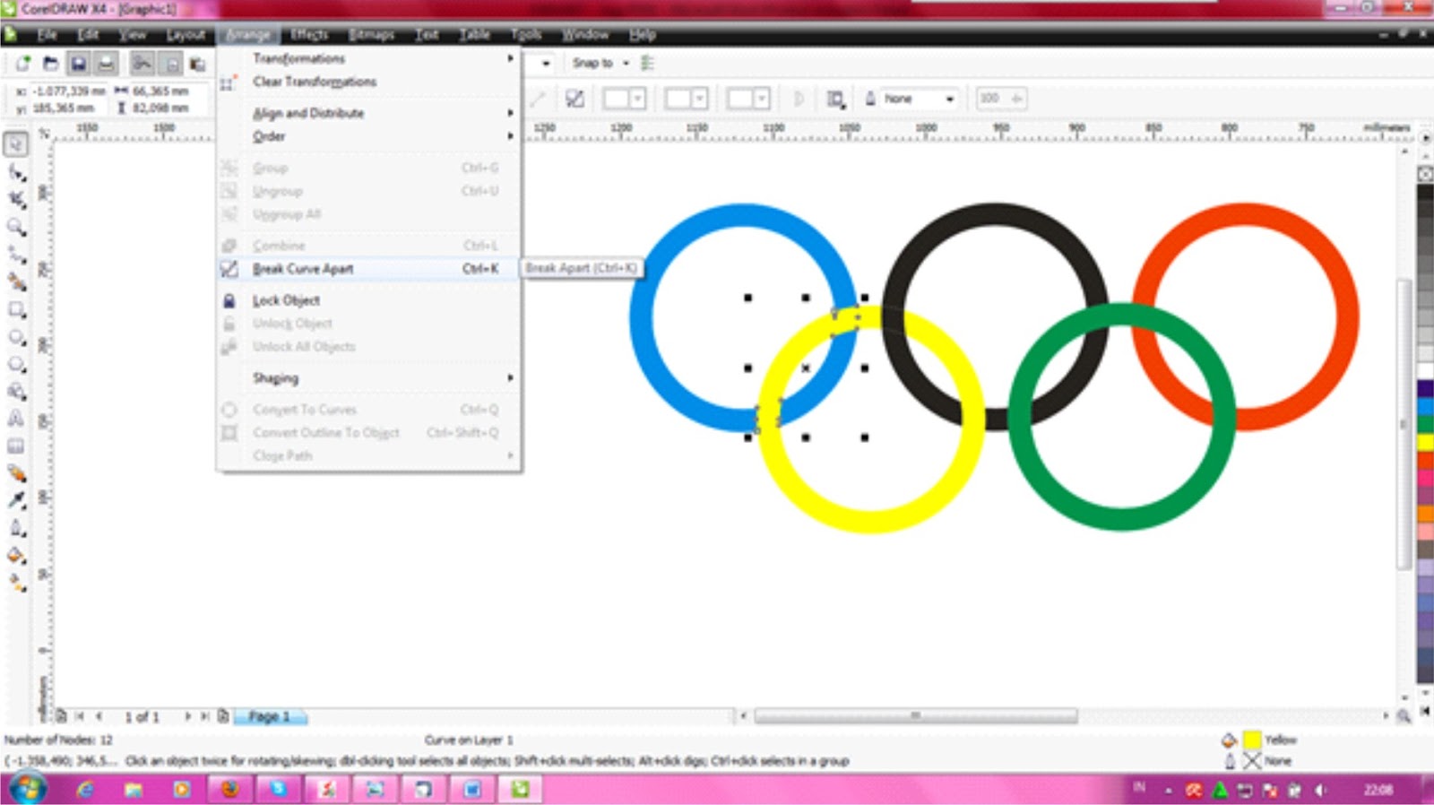 Blog Multimedia: Langkah-langkah membuat logo olimpiade