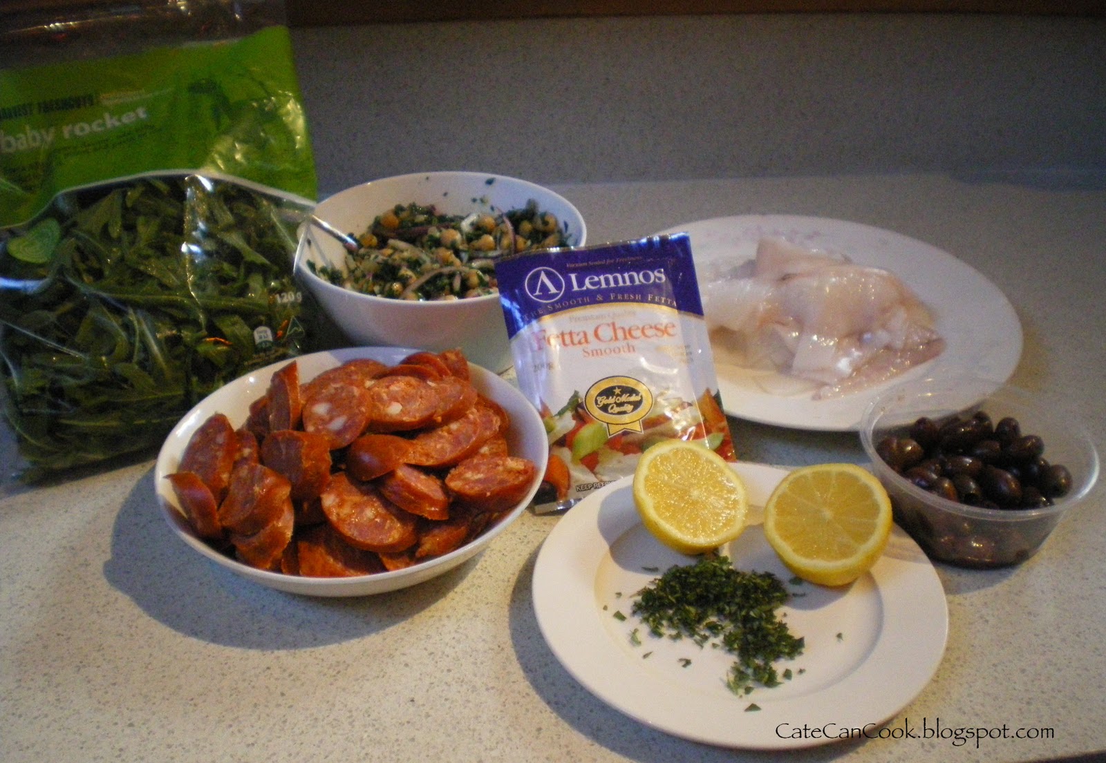 Cate Can Cook, So Can You!!: Fried Squid with Chorizo, Feta and ...