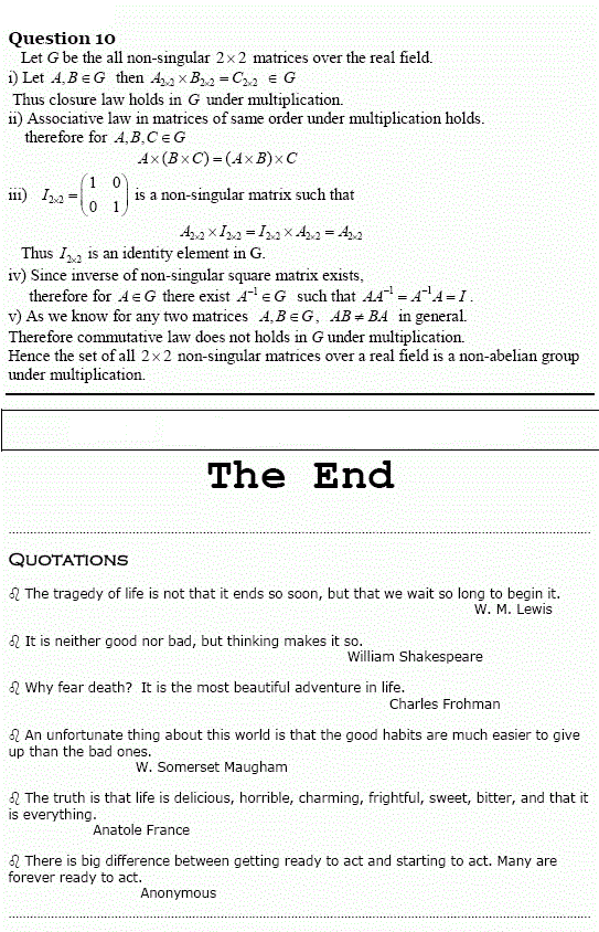 Exercise 2.8 SETS, FUNCTIONS AND GROUPS Mathematics Fsc Part 1 First ...