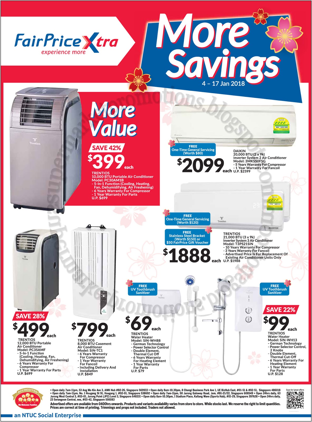 NTUC FairPrice Xtra AirCon Promotion 04 - 17 January 2018 ~ Supermarket ...