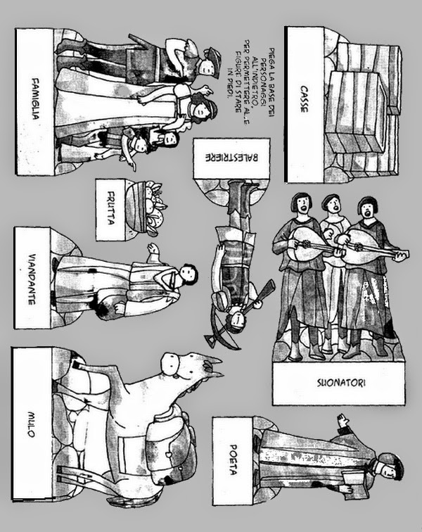 L'usignolo : Presepe da ritagliare e colorare