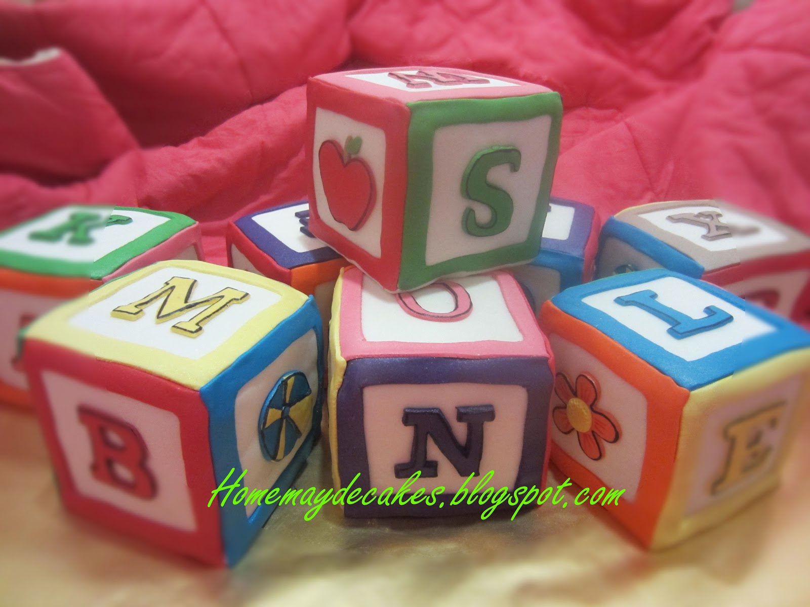 Home May'de Cakes: The Making: ABC Blocks Birthday Cake