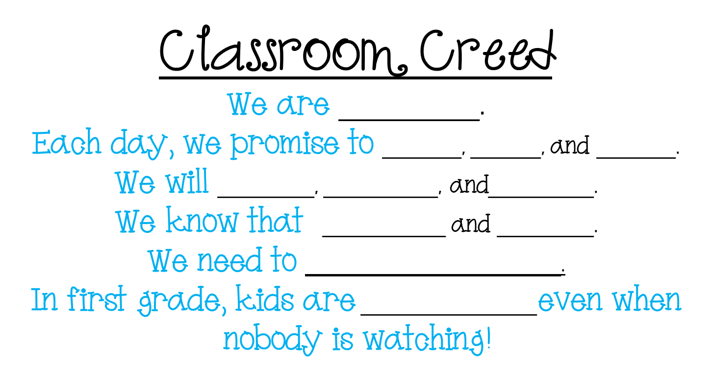 Loopin' Littles: Student-Guided Classroom Creed