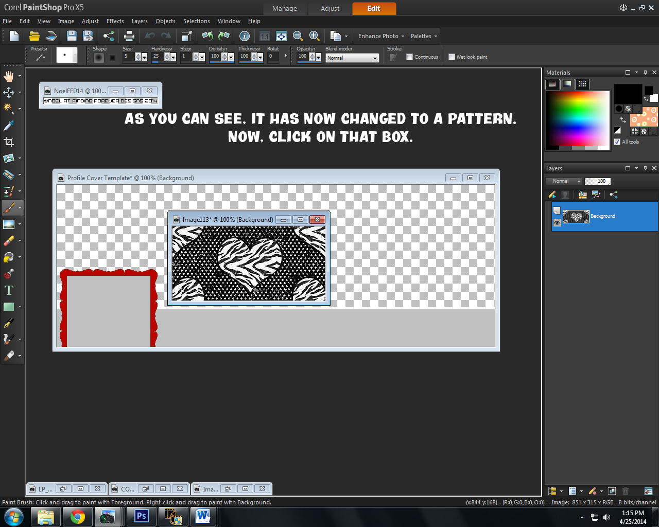 Finding Forever Designs: Fill Pattern Tutorial -- Paint Shop Pro