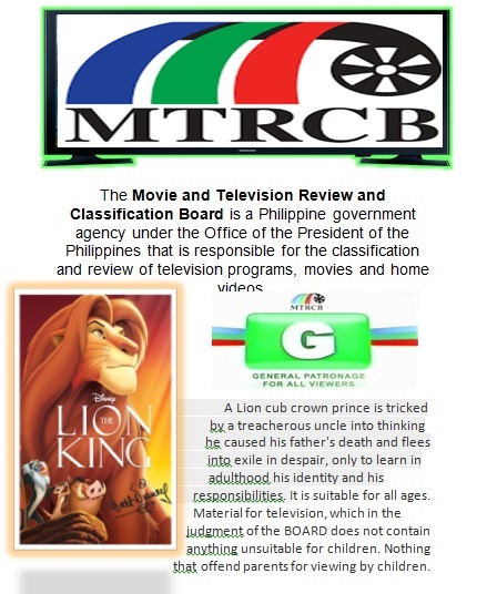 MTRCB- Rated G, PG, SPG