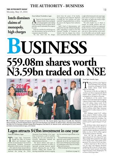 The Authority Newspapers Today May 23rd, 2016