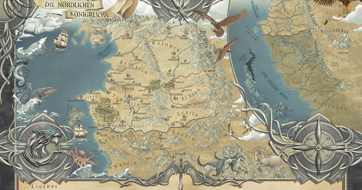 The Witcher – A2 Vorsatzillustration "Die Karte der Nördlichen Reiche ...