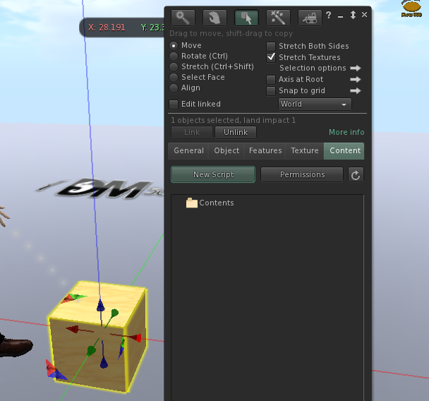 DM Script ( script in second life ) : เริ่มต้นสร้าง Script ให้กับวัตถุ ...