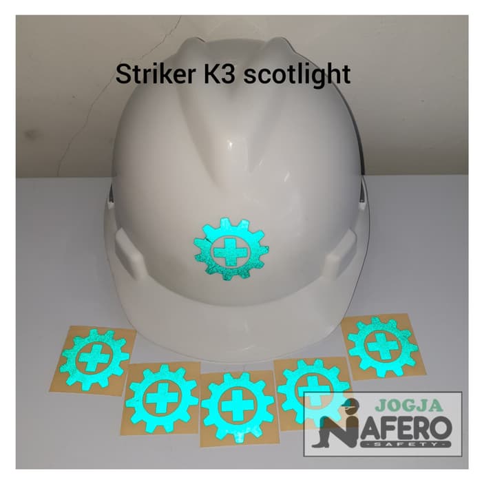Sticker Cutting Logo Safety K3 untuk helm safety - NAFERO SAFETY