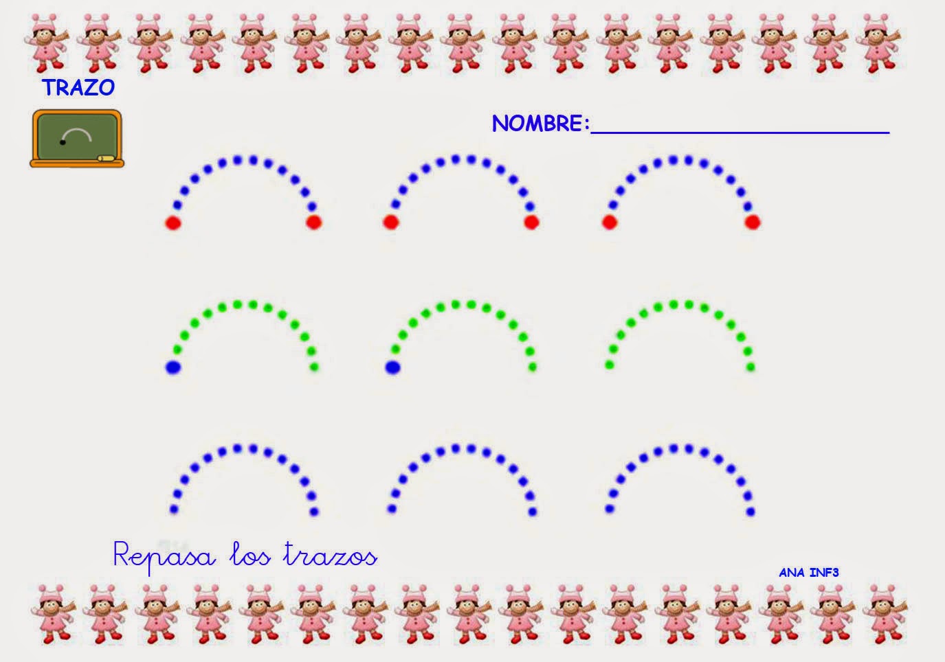 INFANTILES DE ANA V.: GRAFOMOTRICIDAD: TRAZOS CIRCULAR Y SEMICIRCULAR