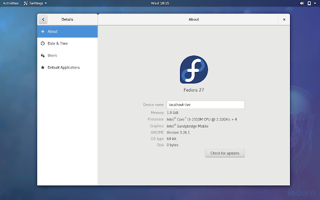 Fedora 27 Workstation screenshots - DistroScreens