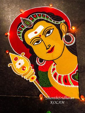 CHODAVARAMNET: LORD KUMARA SWAMY - MURUGAN RANGOLI ART