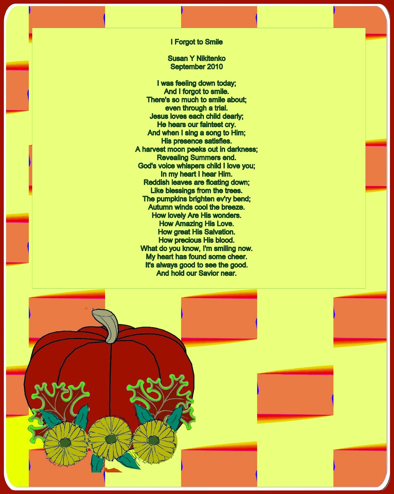 Fall Harvest Poem Posters - updated September 21st