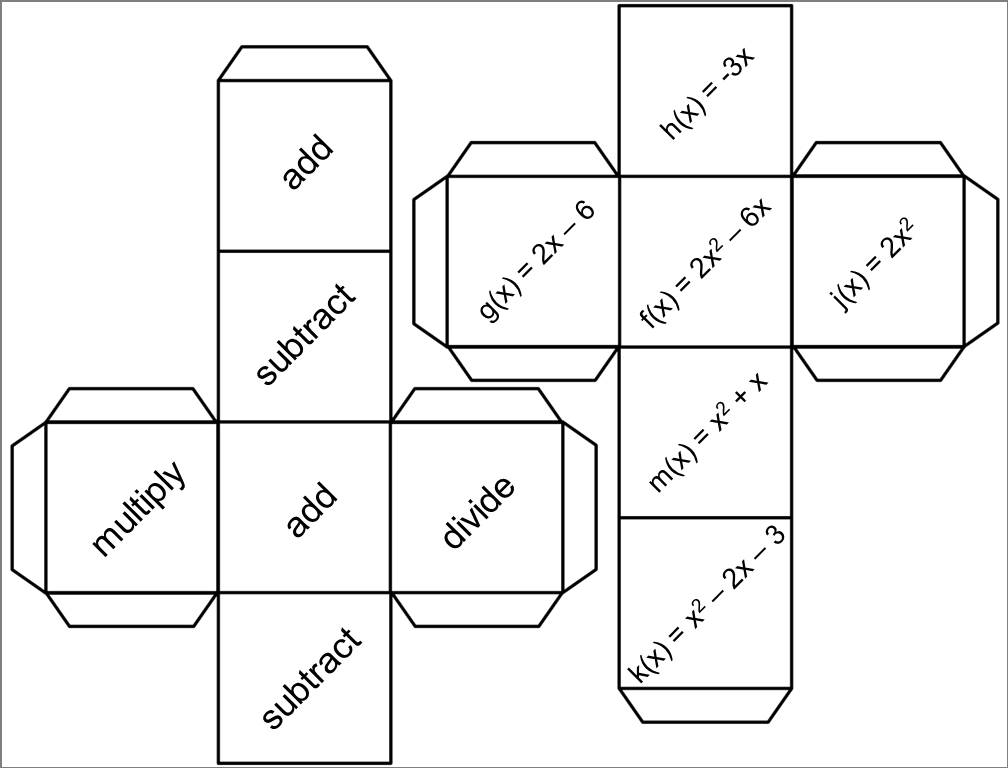 Scaffolded Math and Science: Editable Function Operations Dice