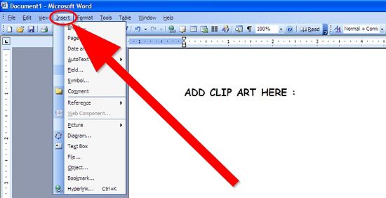 WORD: SUBMENU INSERTAR