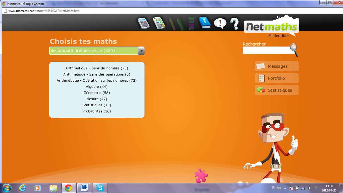 Les maths en ligne!!