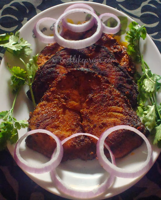 Cook like Priya: Vanjaram Meen Varuval | King Fish Fry Recipe | South ...